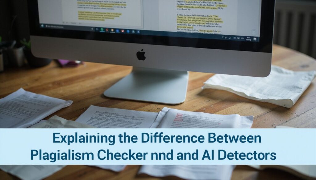 Uncovering the Key Distinction: Plagiarism Checkers vs AI Detectors